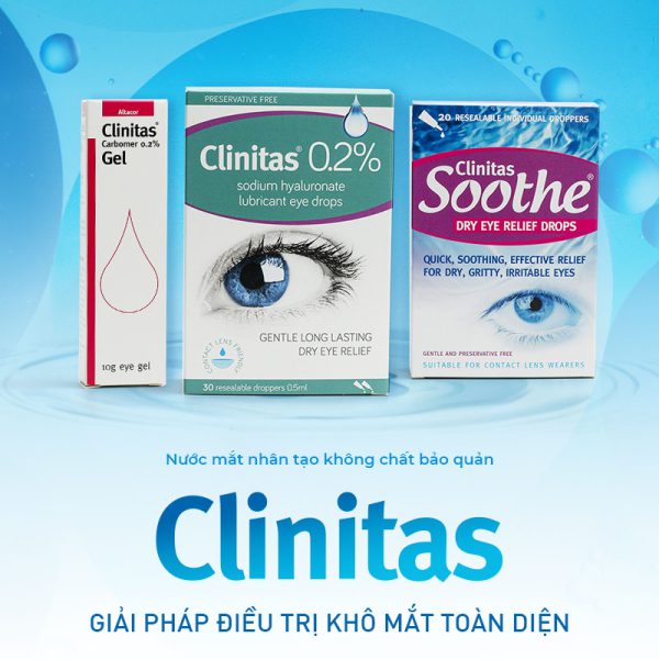 Nước mắt nhân tạo Clinitas 0.2% - Natri Hyaluronate