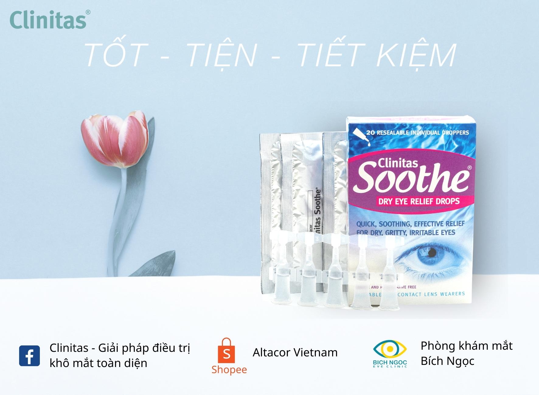 Công dụng của nước mắt nhân tạo Clinitas Soothe 0.4% là gì?
